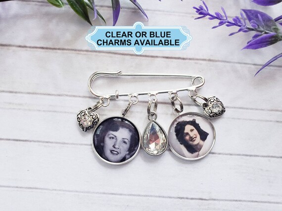 Photo Bouquet Charm Pin Bridal Bouquet Stick Pin Charm | Etsy
