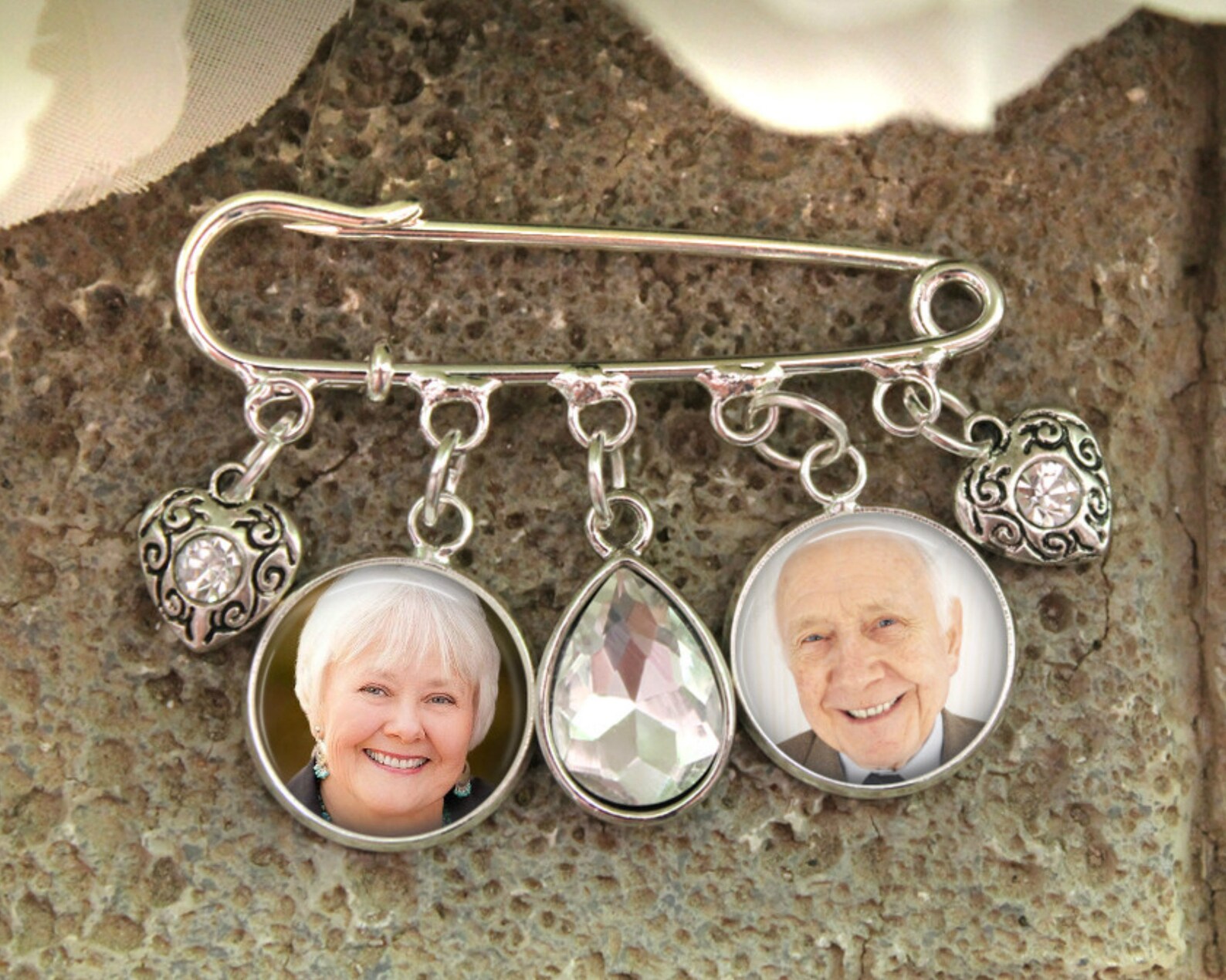 Photo Bouquet Charm Pin Bridal Bouquet Stick Pin Charm - Etsy