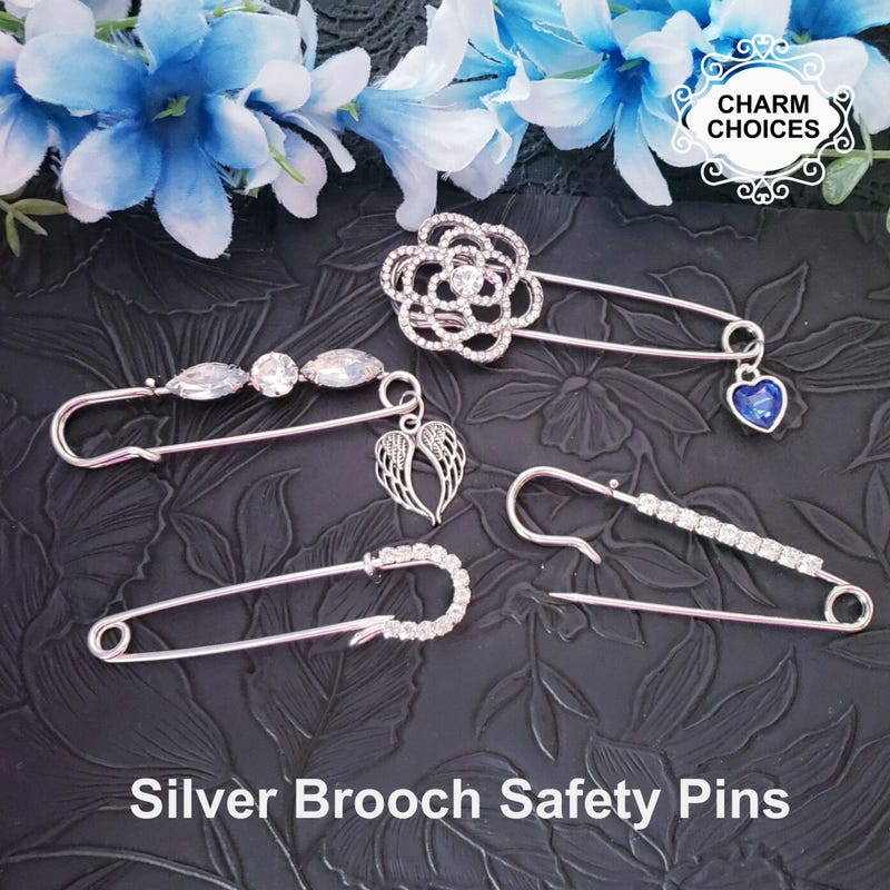 Blue Rhinestone Pin - Etsy