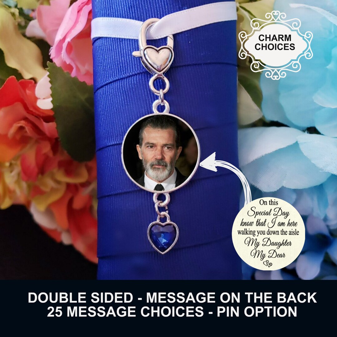 Memorial Wedding Bouquet Photo Picture Charm, Double Sided, Pin to ...