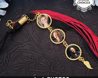 Graduation Tassel Memorial Photo Charm, Custom Quote, Double Sided ...