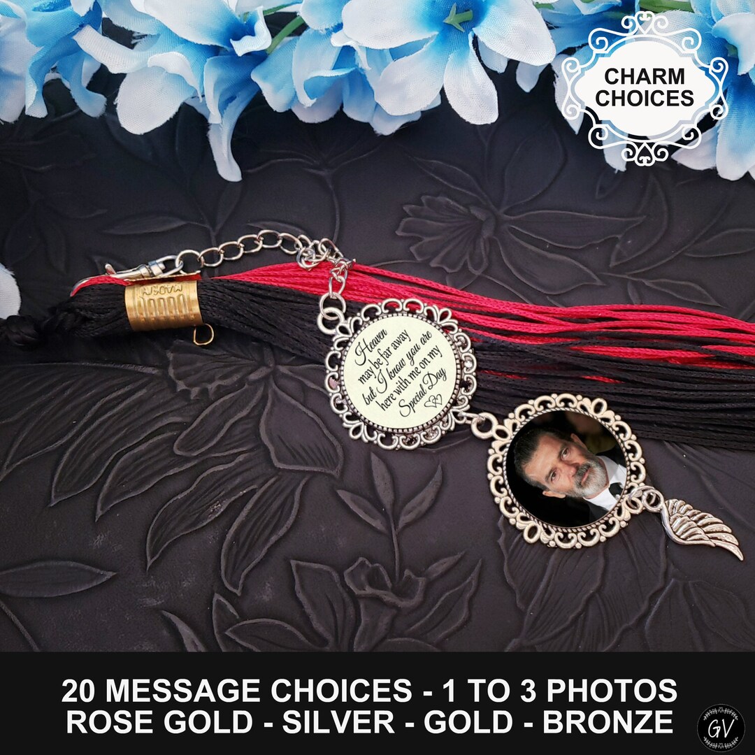 Graduation Tassel Memorial Photo Charm, Pendant for Cap and Gown ...
