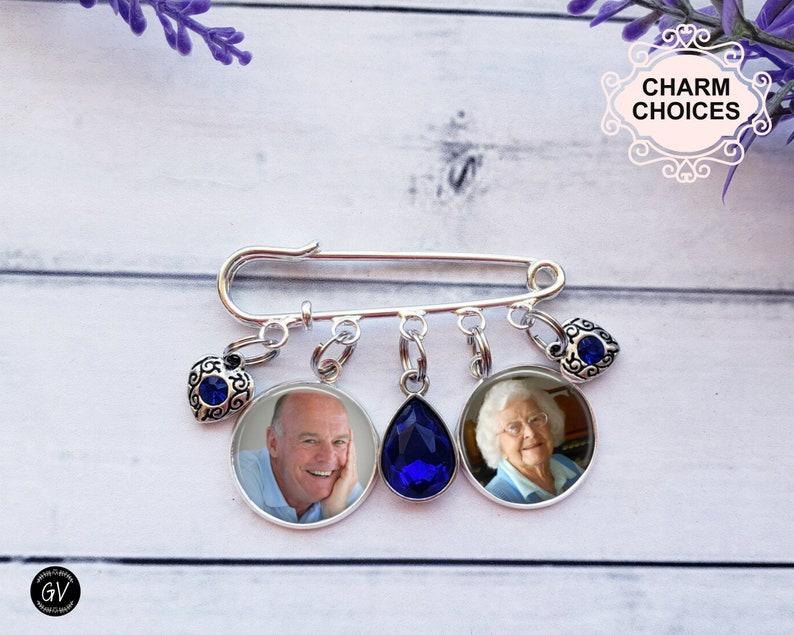 Photo Bouquet Charm Pin Bridal Bouquet Stick Pin Charm - Etsy