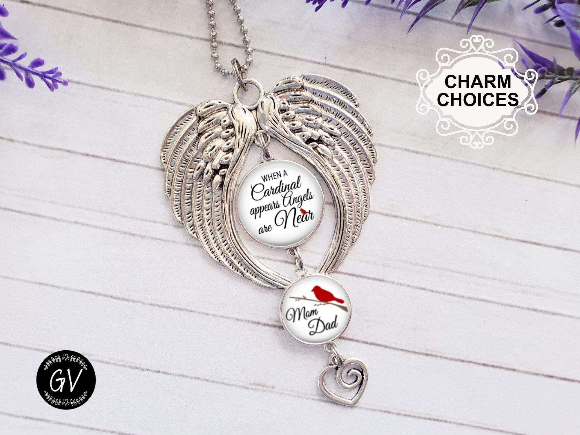 Angel Wing Car Rear View Mirror Memorial Charm When a | Etsy