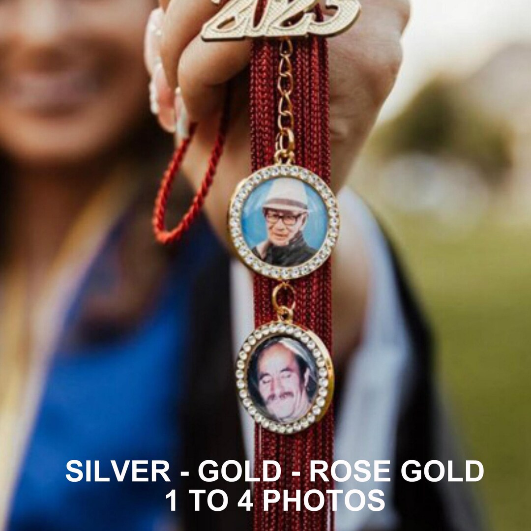 Memorial Graduation Tassel Photo Charm, Pendant for Cap and Gown ...