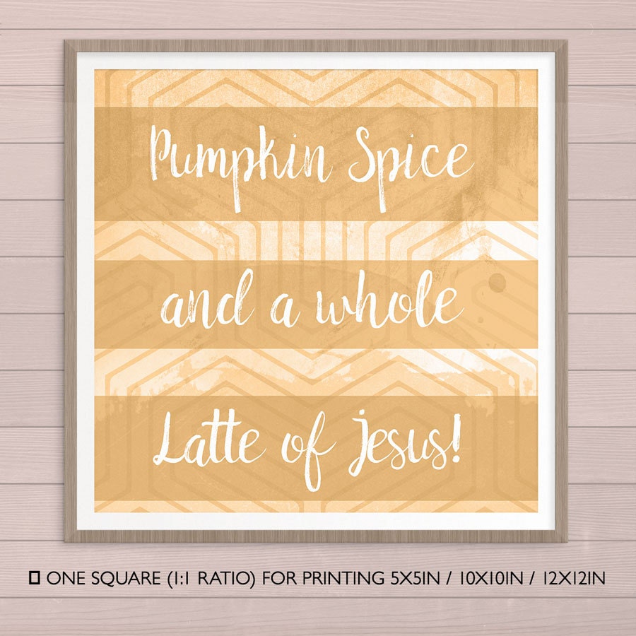 Pumpkin Spice Latte Art-Fall Decor-Latte Art for the Kitchen | Etsy