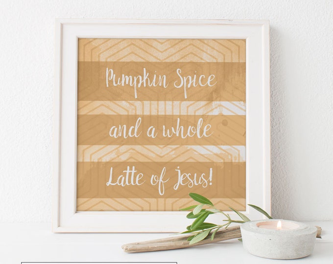 Pumpkin Spice Latte Art-fall Decor-latte Art for the Kitchen- Coffee ...
