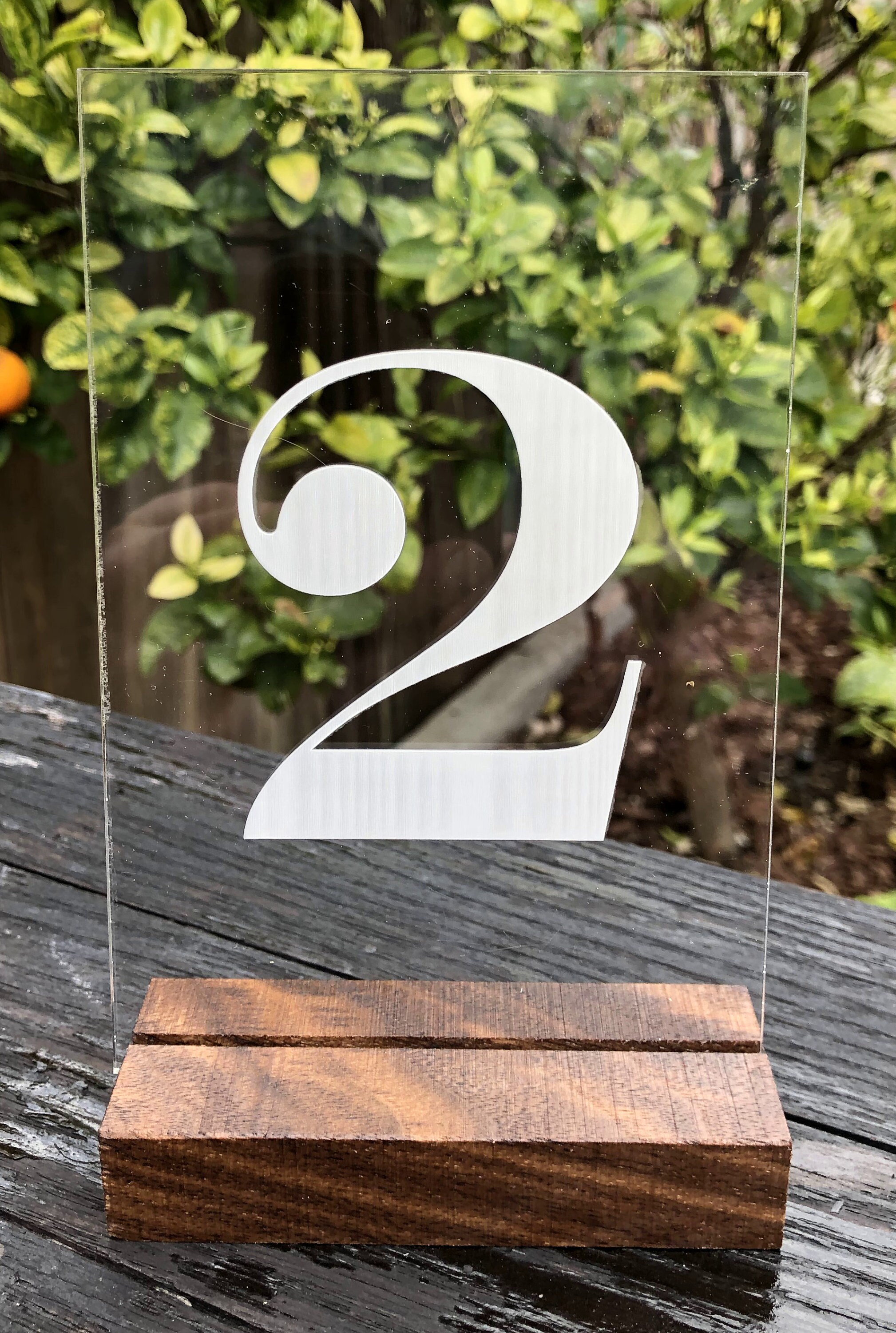 Beautiful Wedding Acrylic Table Numbers With Solid Walnut - Etsy