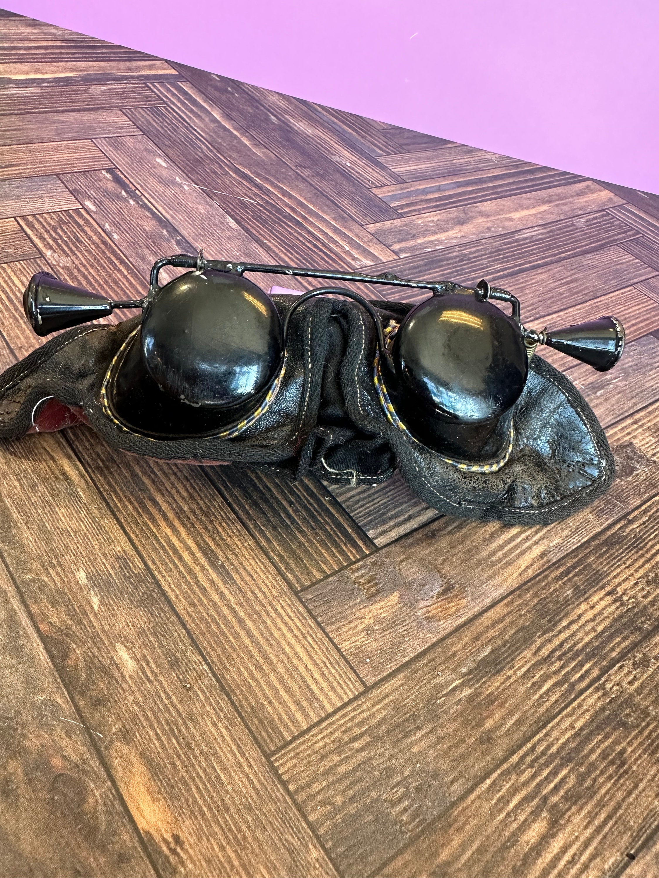 1800’s Oddfellows Masonic Initiation Hoodwink Goggles Blackout Glasses ...