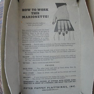 Vintage 1950's Small Fry Club Marionette Puppet - Etsy