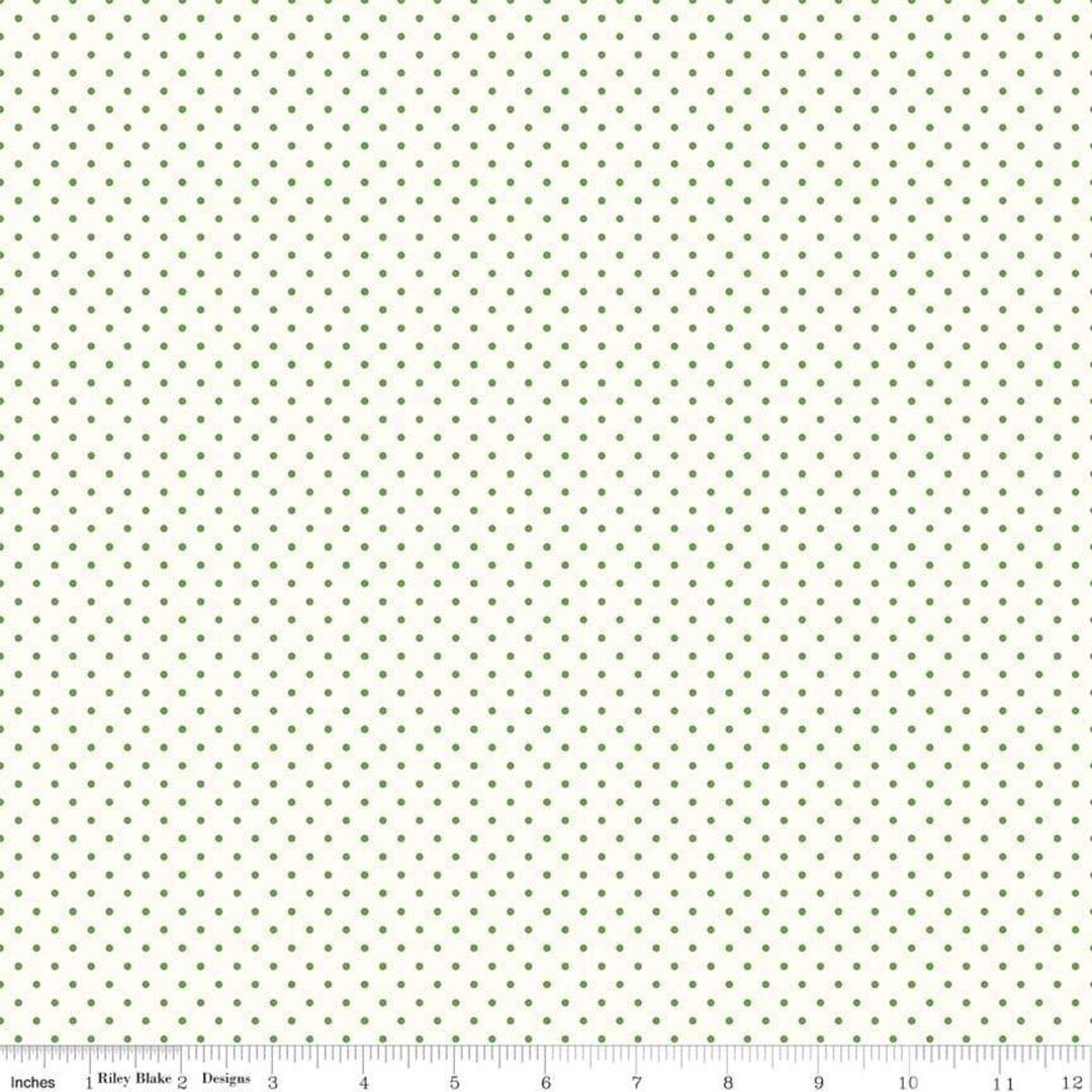 Le Creme Swiss Dot End of Bolt 14.5 C600 Clover by Riley Blake Designs ...