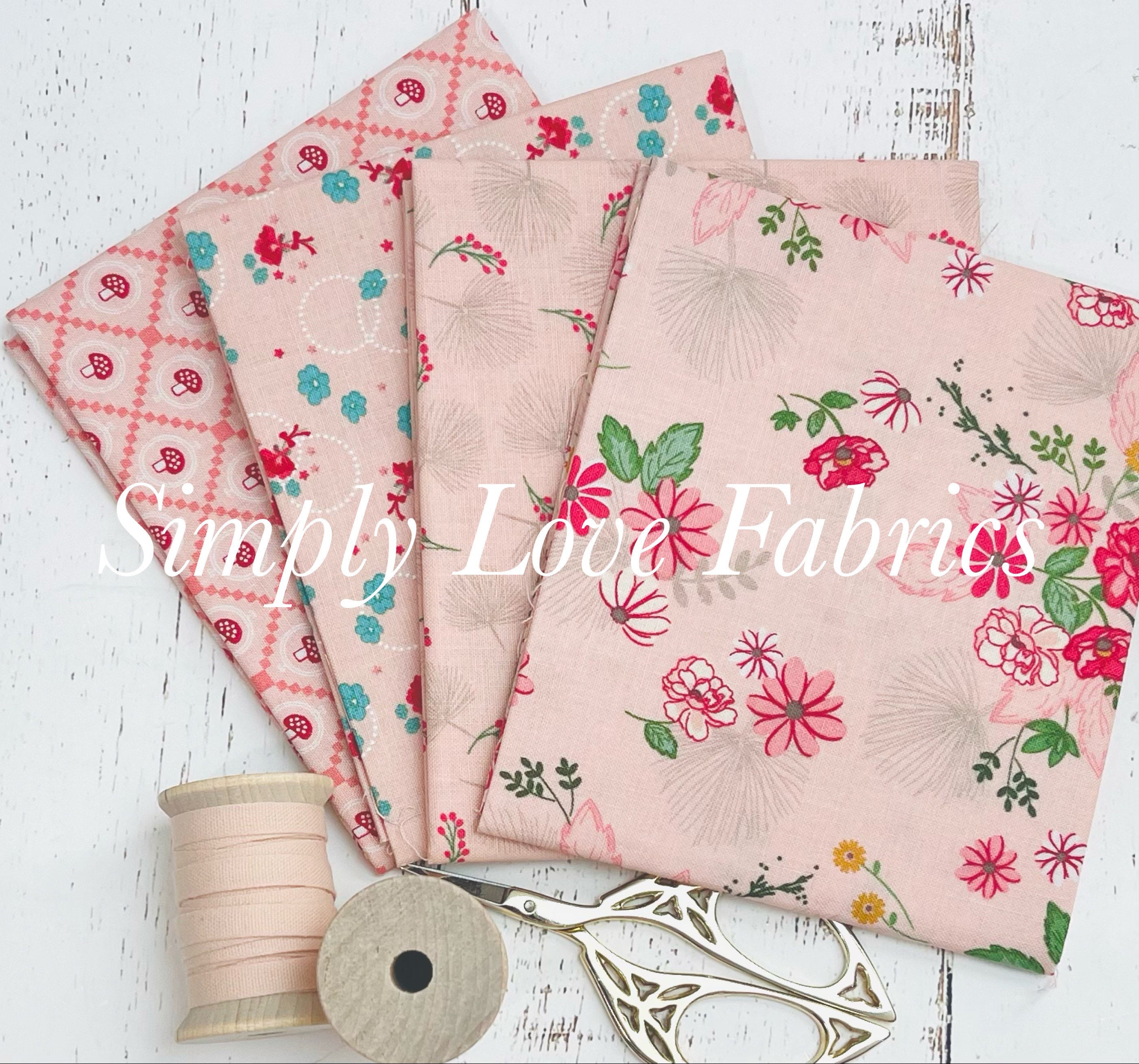 Enchanted Meadow- Fat Quarter Bundle (4 Pink Fabrics) by Beverly ...