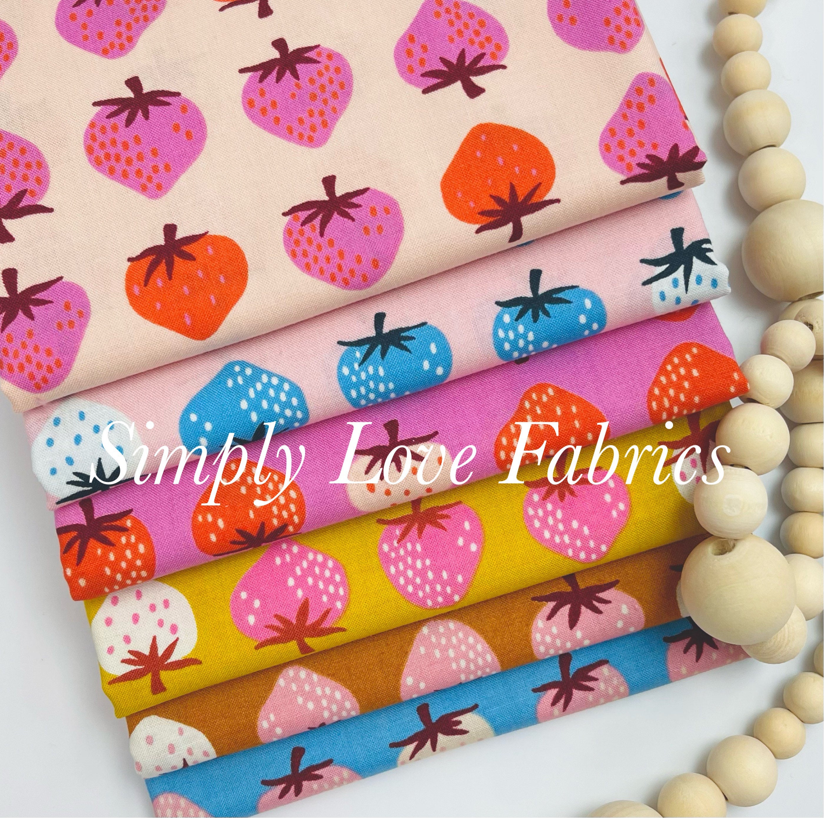 Strawberry Friends - 1/2 Yard Bundle (6 Strawberry Fabrics) by Kimberly ...