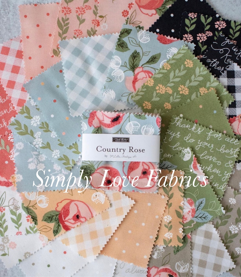 Country Rose Charm Pack 5170PP 42 Fabrics Lella Boutique - Etsy