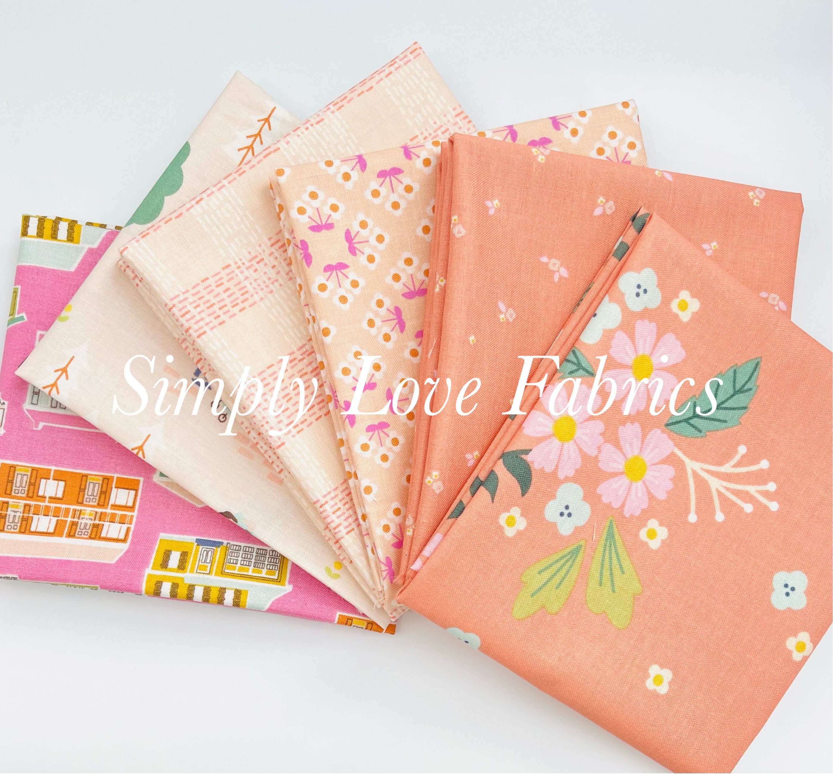 Community- Fat Quarter Bundle (6 Pink/Coral Fabrics) by Citrus and Mint ...