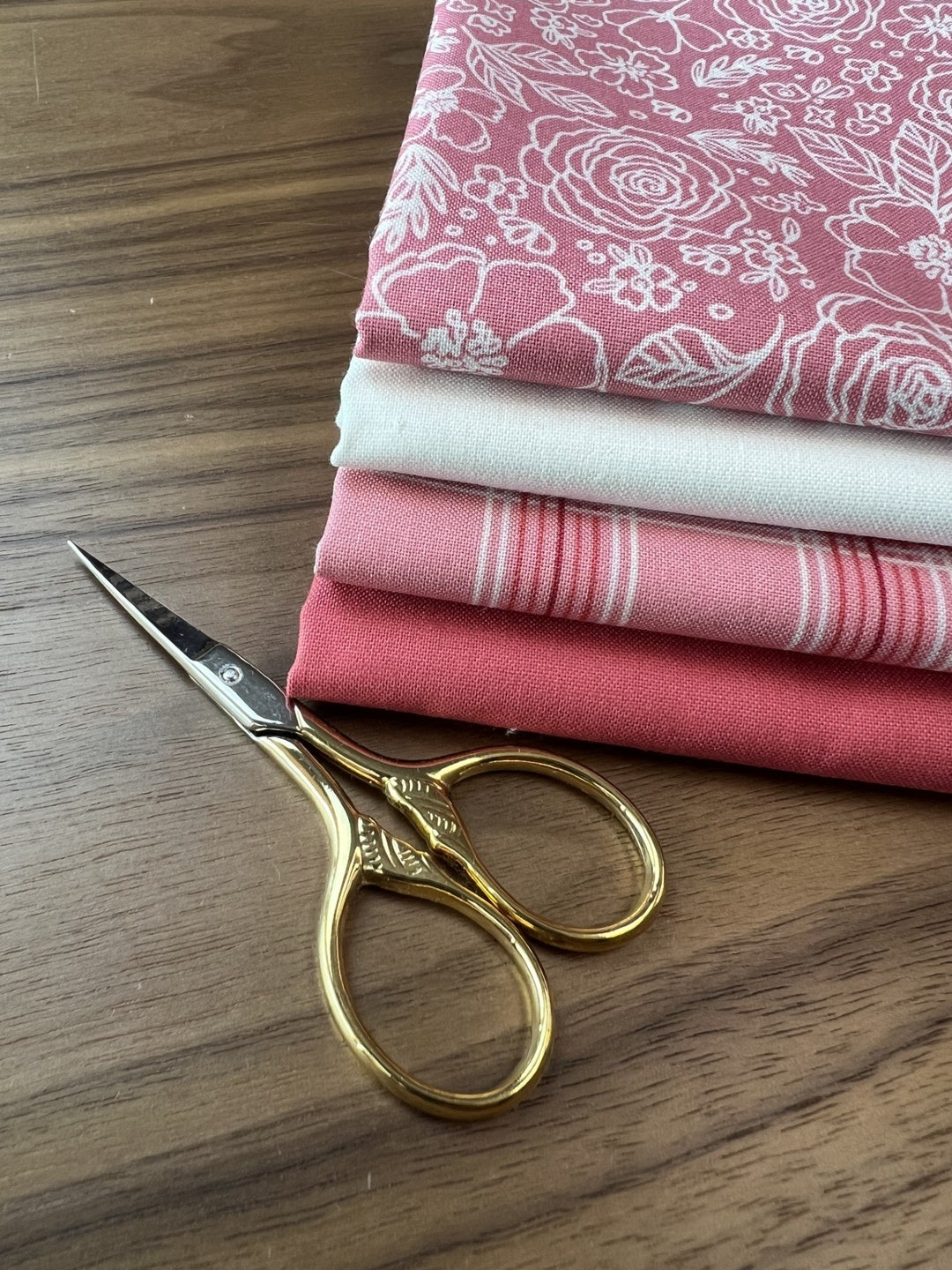 My Valentine-half Yard Bundle 4 Coral Fabrics by Echo Park Paper Co for ...