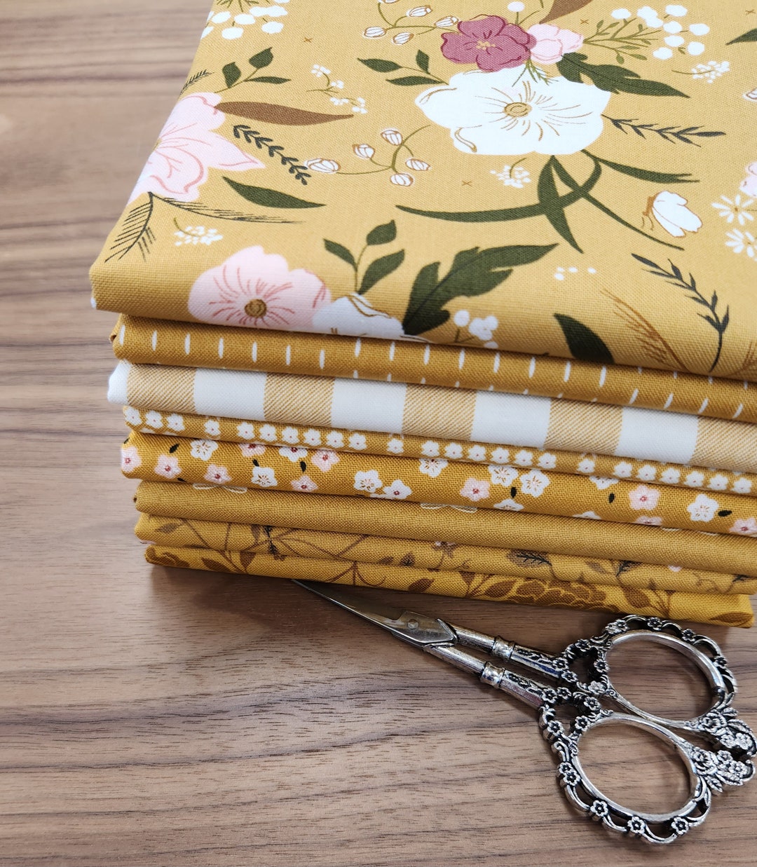 Evermore-half Yard Bundle 8 Gold Fabrics by Sweetfire Road for Moda - Etsy