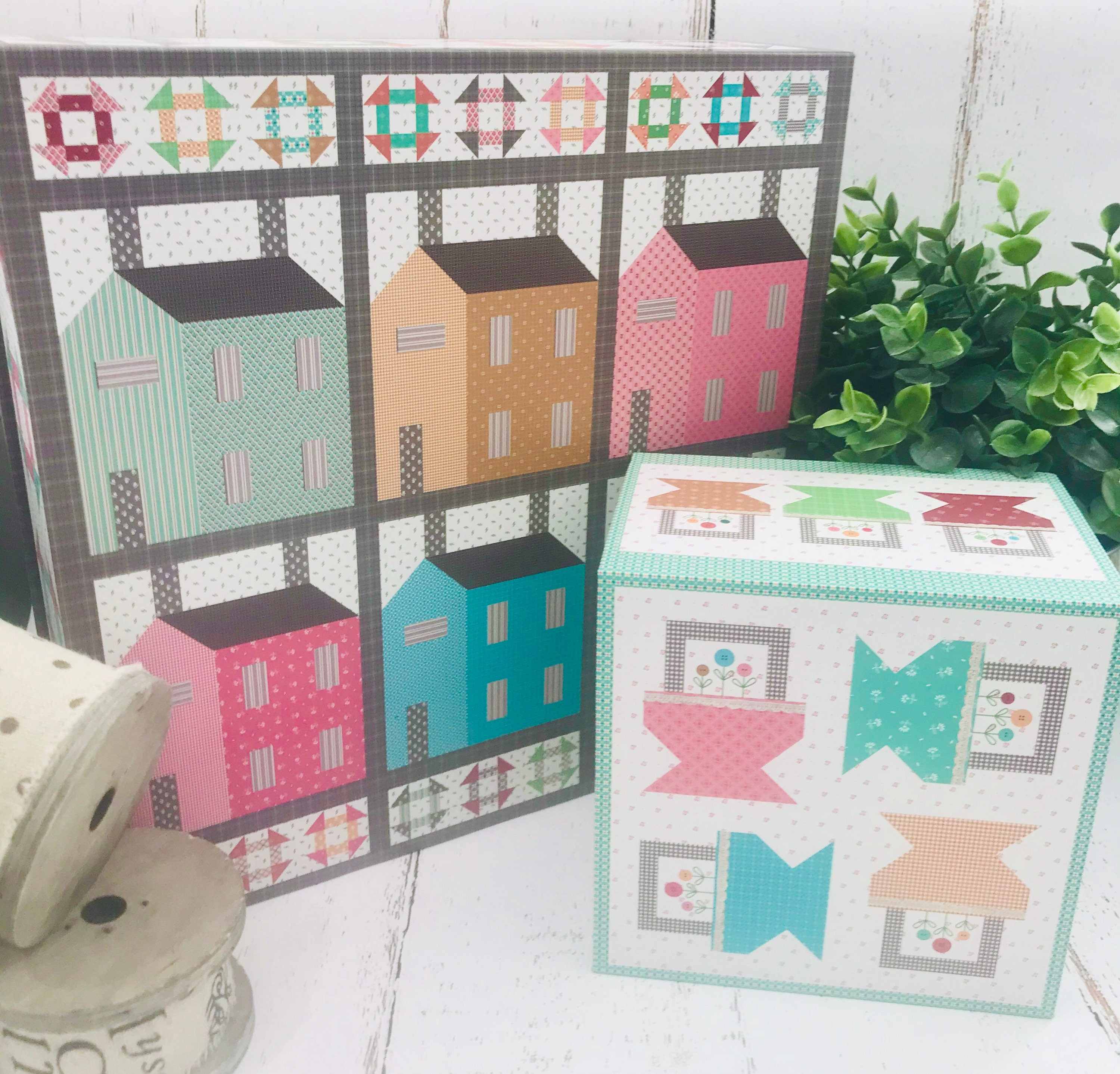 Marked Down Prim Village Boxed Quilt Kit Finished Size 57 X 68 By