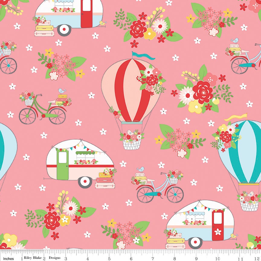Vintage Adventure by Flamingo Toes for Riley Blake Designs- 7270-Pink ...