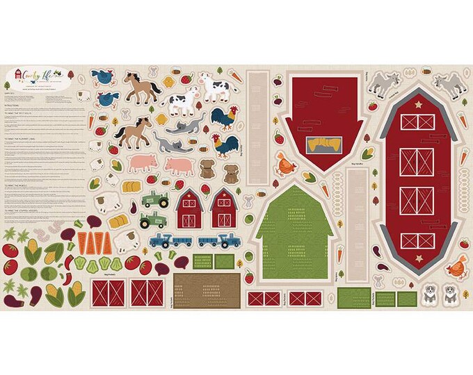 Country Life 3-in-1 Farm Play Felt Panel Sew Along Kit by Jennifer Long ...