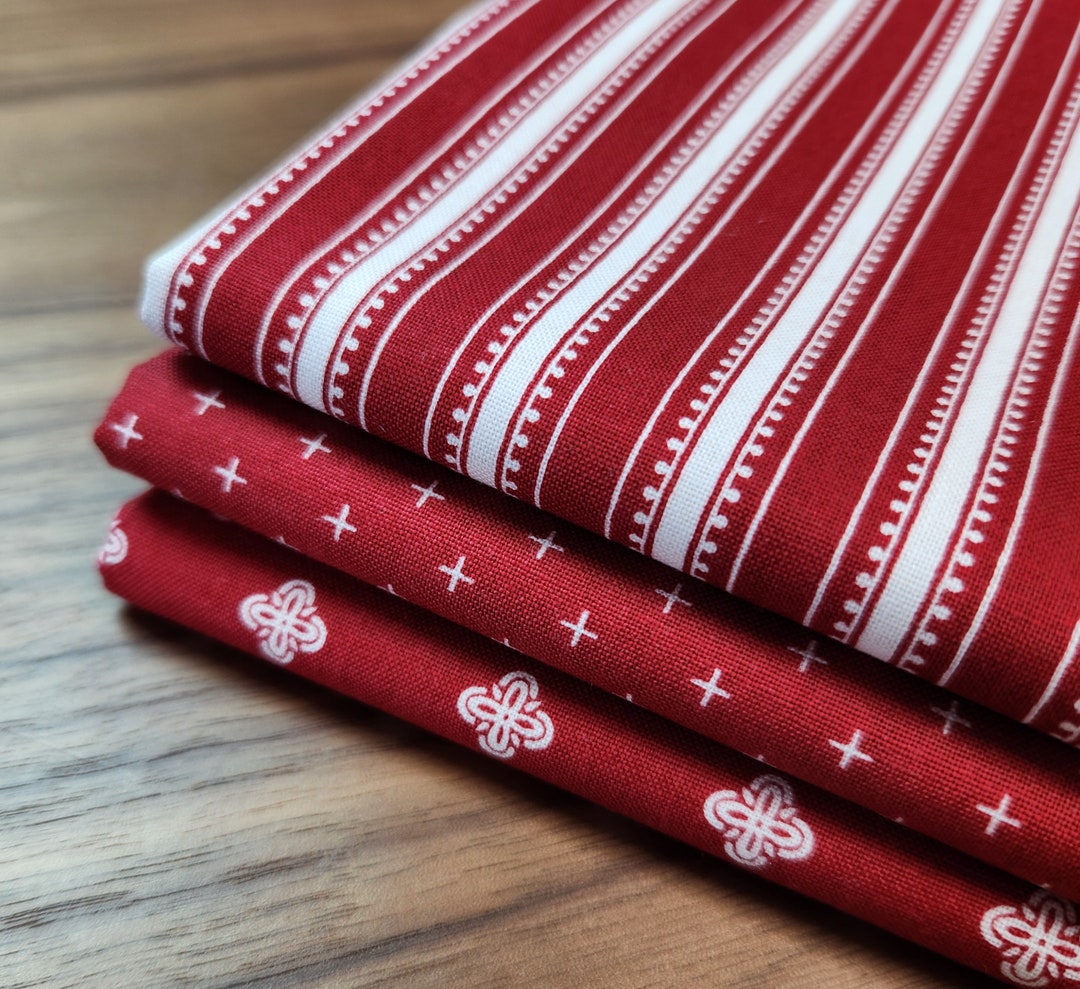 Heirloom Red-half Yard Bundle 3 Berry Fabrics by My Mind's Eye for ...