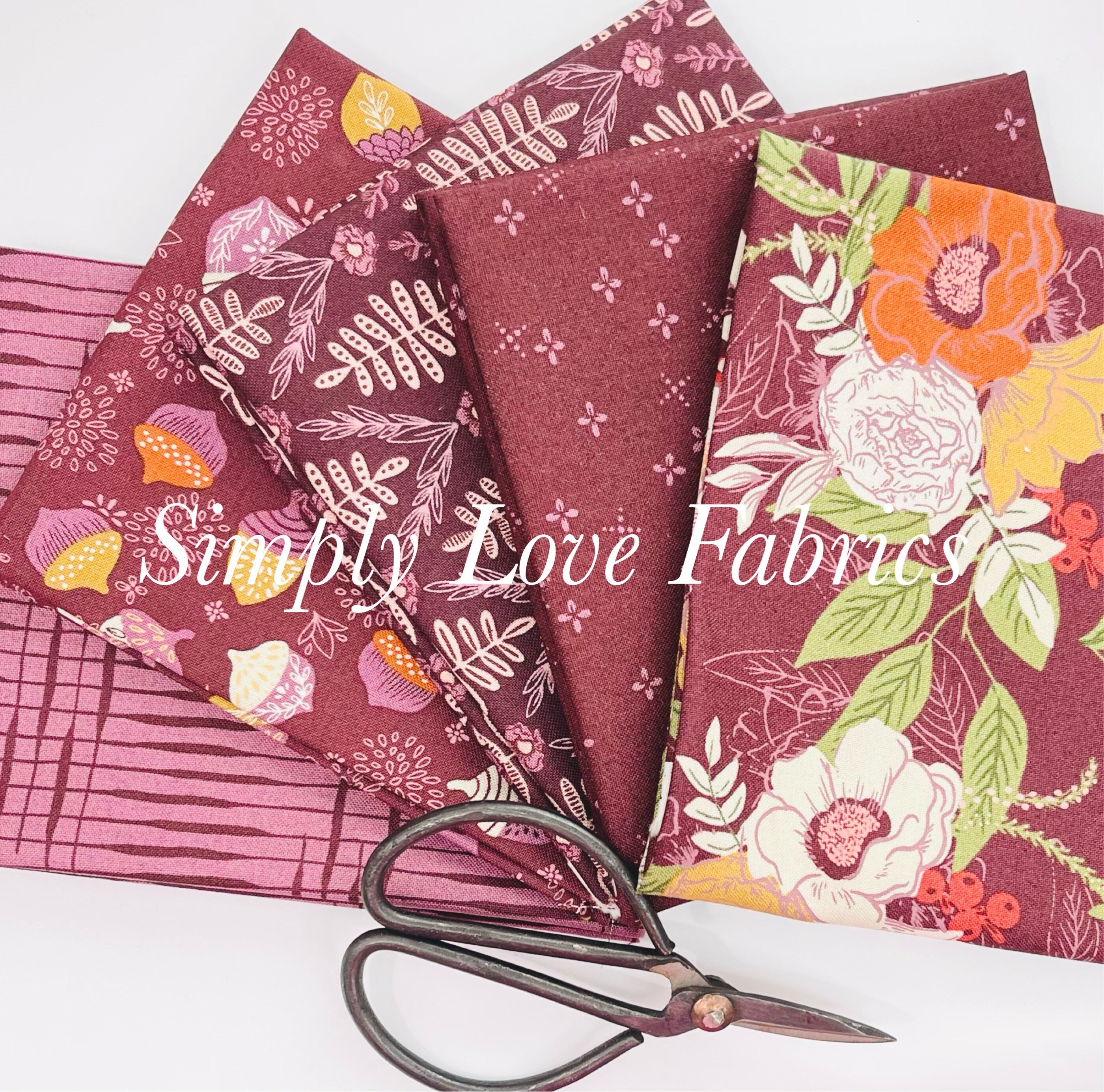 Slow Stroll- Fat Quarter Bundle (4 Cream Fabrics) Fancy that Design ...