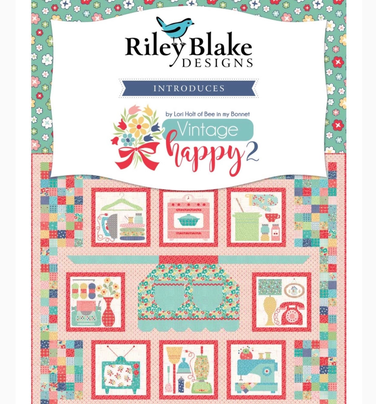 Vintage Housewife Quilt Kit With Vintage Happy 2 Fabric By Lori Holt Of