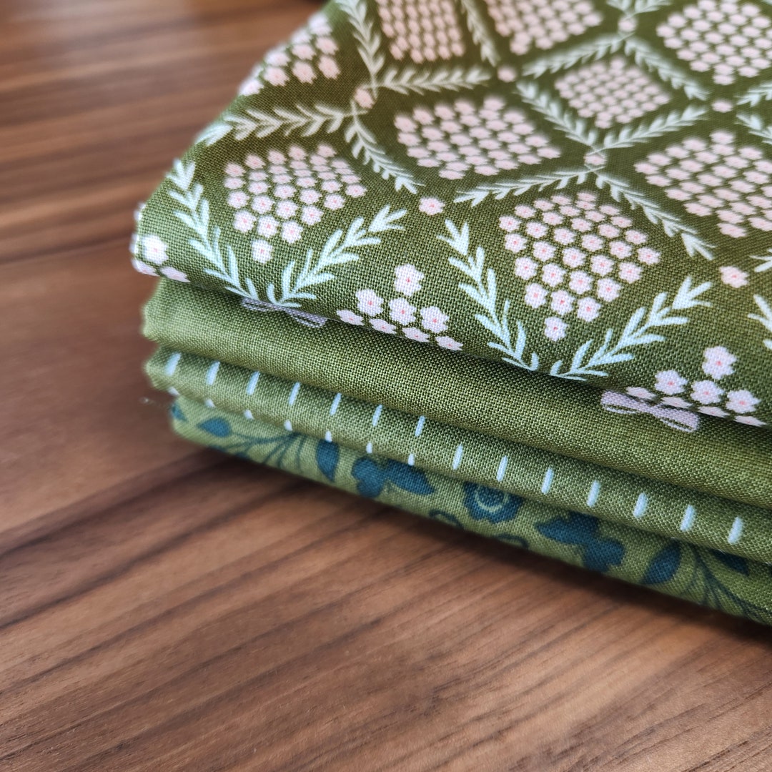 Evermore-half Yard Bundle 4 Olive Fabrics by Sweetfire Road for Moda - Etsy
