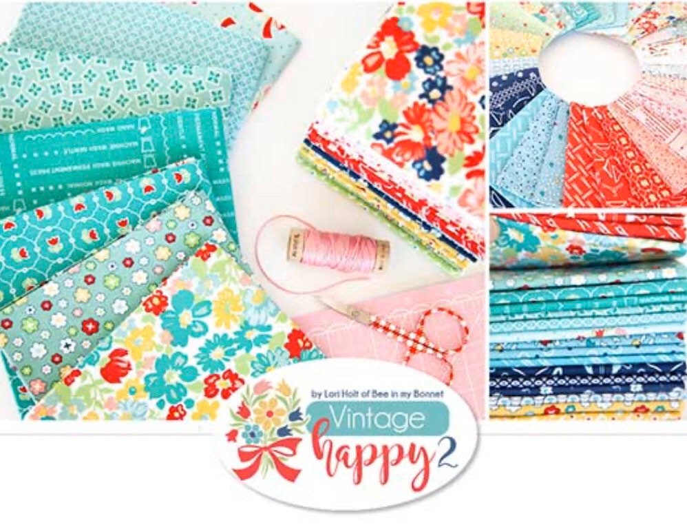 Fat Quarter Bundle Vintage Happy 2 by Lori Holt of Bee in My Bonnet for ... Fat Quarter Bundle Vintage Happy 2 by Lori Holt of Bee in My Bonnet for ...