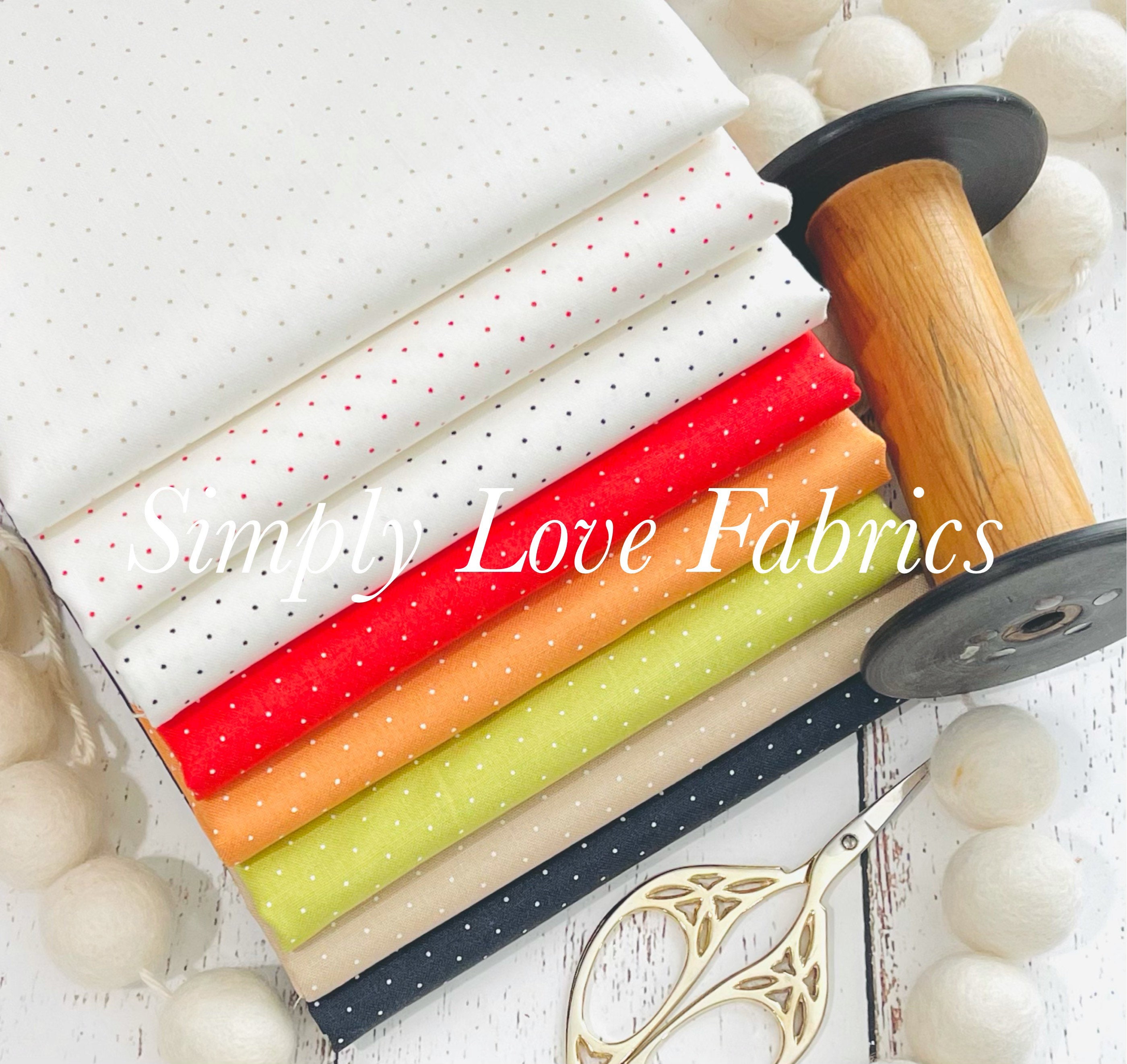 Fresh Fig Favorites- 1/2 Yard Bundle (8 Dot Print Fabrics) by Fig Tree ...