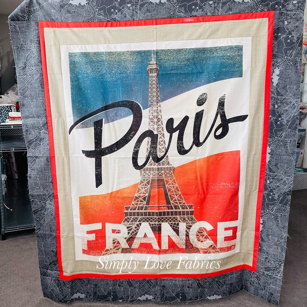 Paris Quilt Panel - Etsy