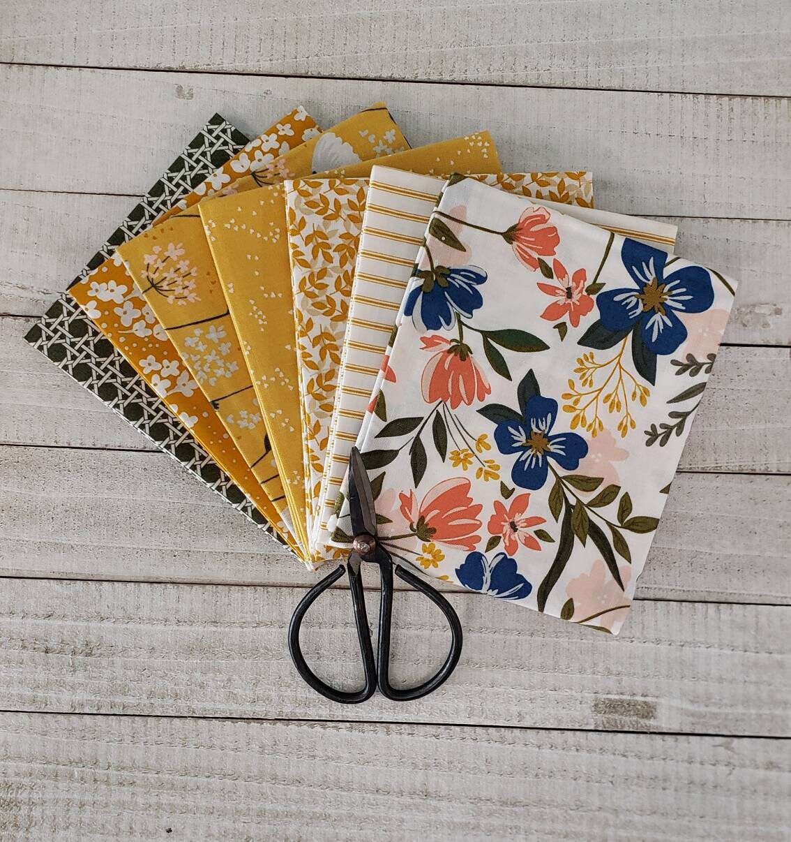 With A Flourish- Fat Quater Bundle (7 Fabrics ) by Simple Simon & Company for Riley Blake Designs