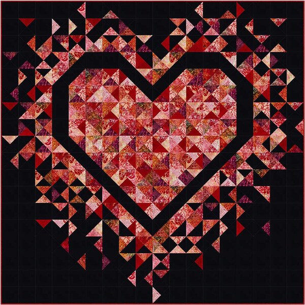 Exploding Heart Quilt Pattern - Etsy