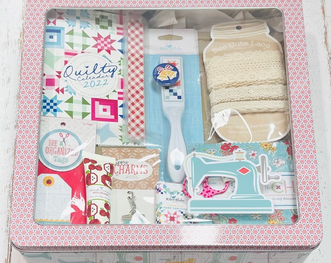 Gift Box Lori Holt Tin With Notions Tin Measures 13.5 X 13.5 X 3.5 - Etsy