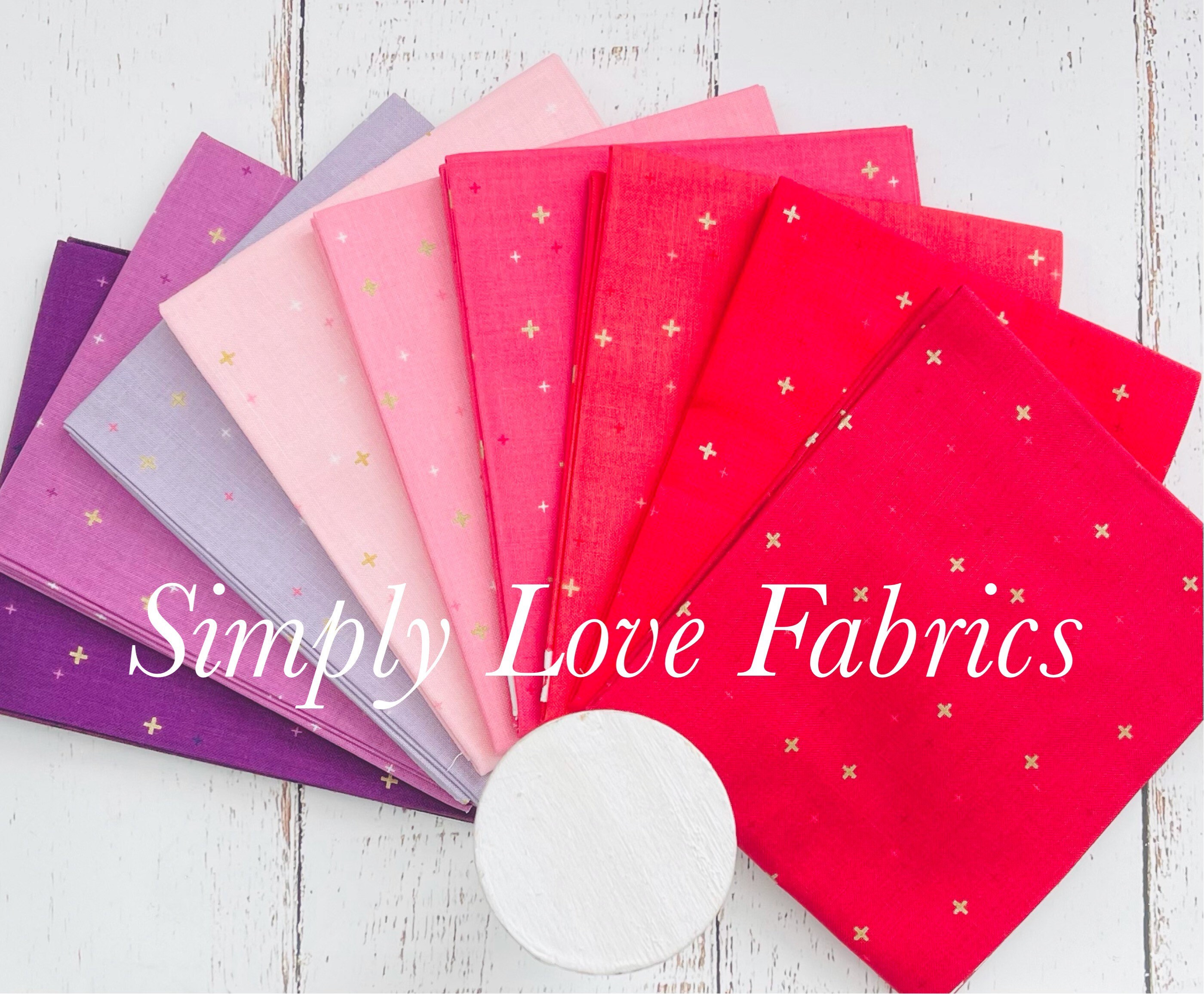 Sparkler- Fat Quarter Bundle (9 Fabrics With Gold Metallic) by Melissa ...