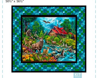 Windswept Panel Pop Quilt KIT With PAPER Pattern (4292A) Finished Size ...