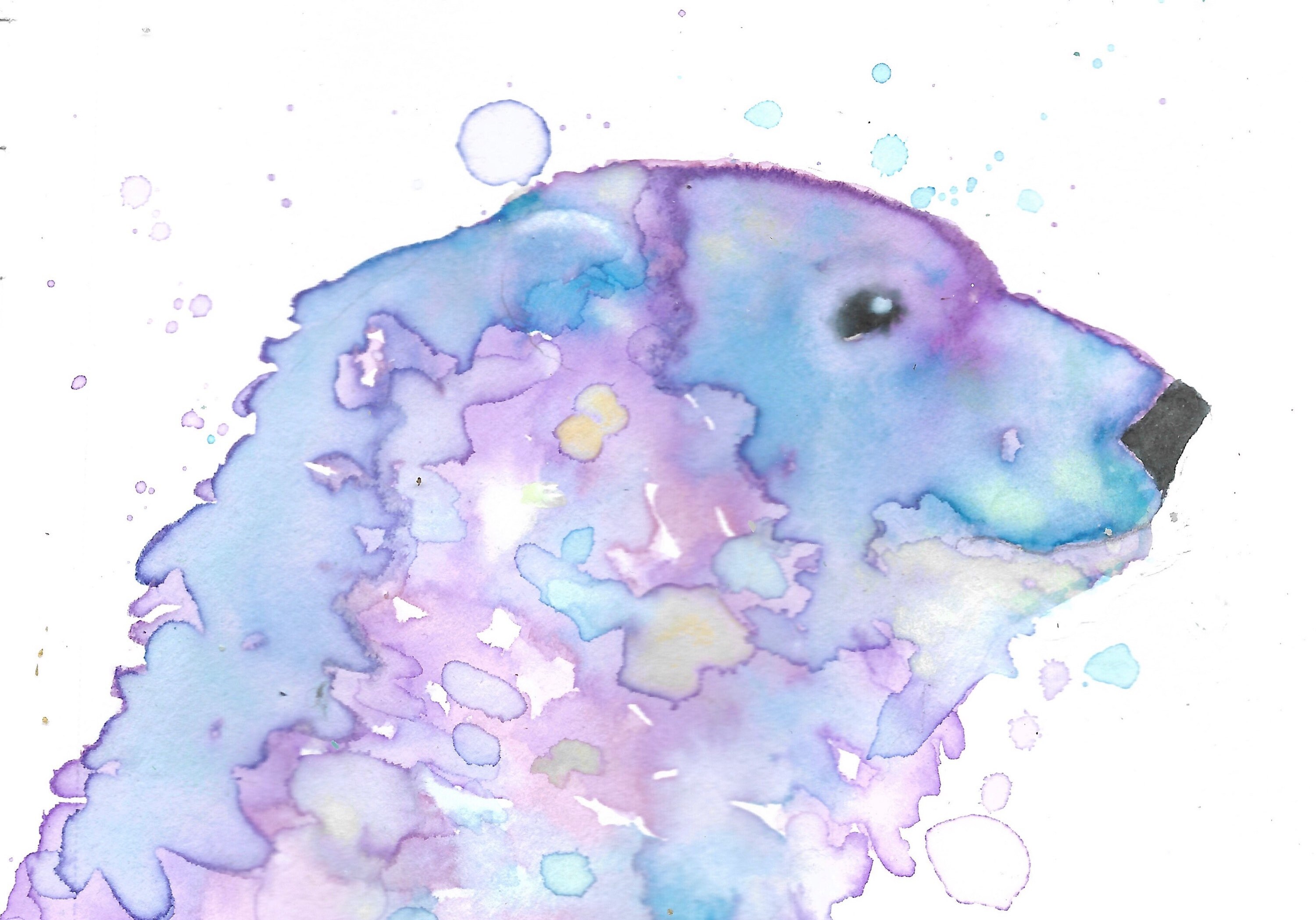 Whimsical and dreamy polar bear watercolor prints adorable decor for ...