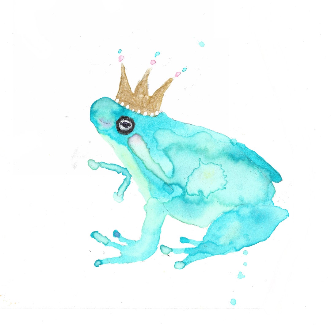 Frog Prince Watercolor - Etsy