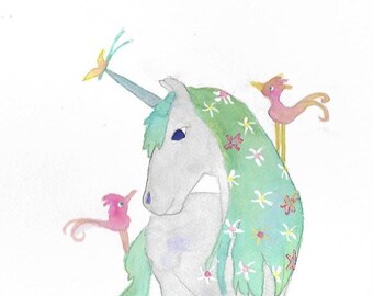 Unicorn painting | Etsy