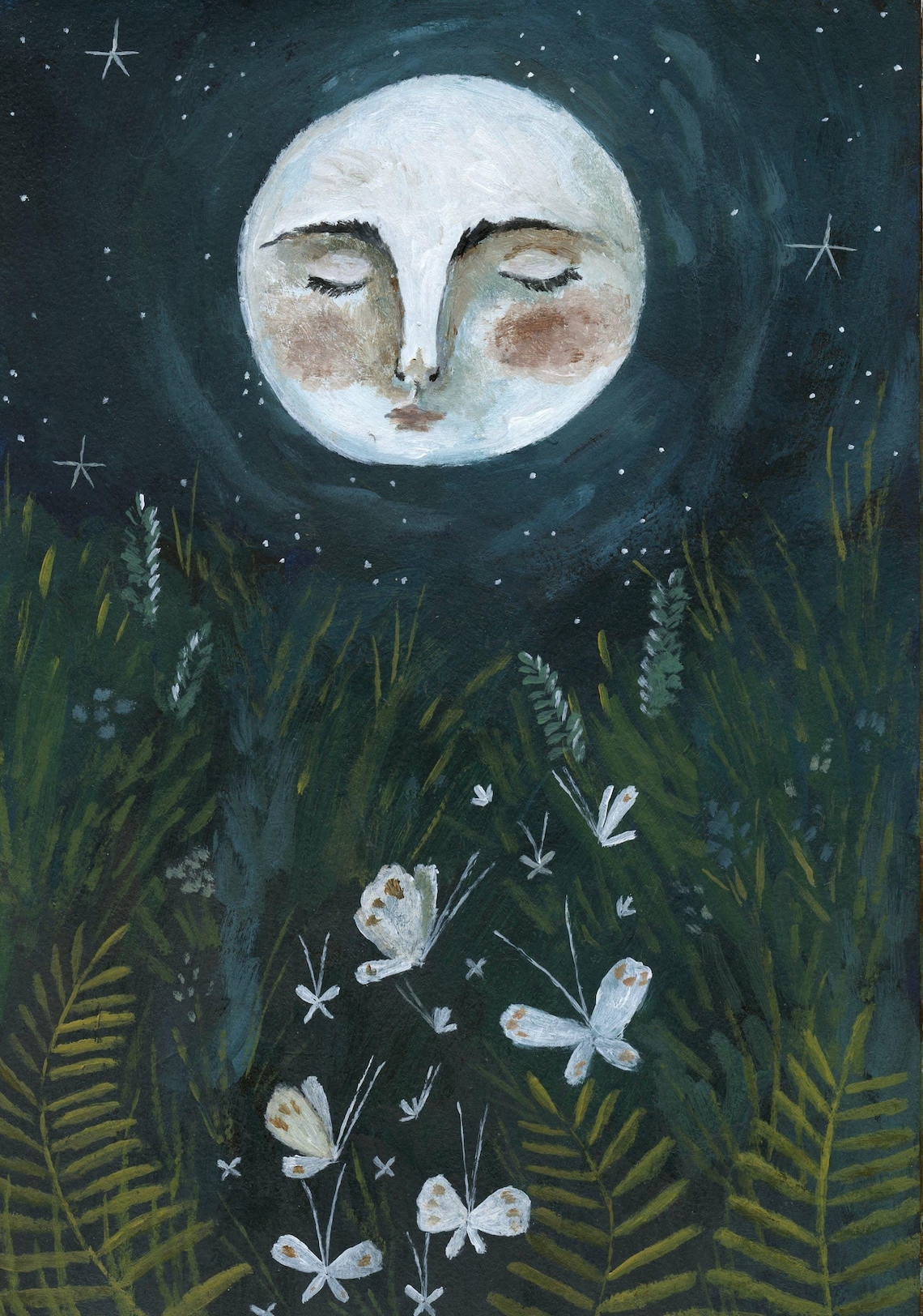 Moon Meadow Digital Print - Etsy