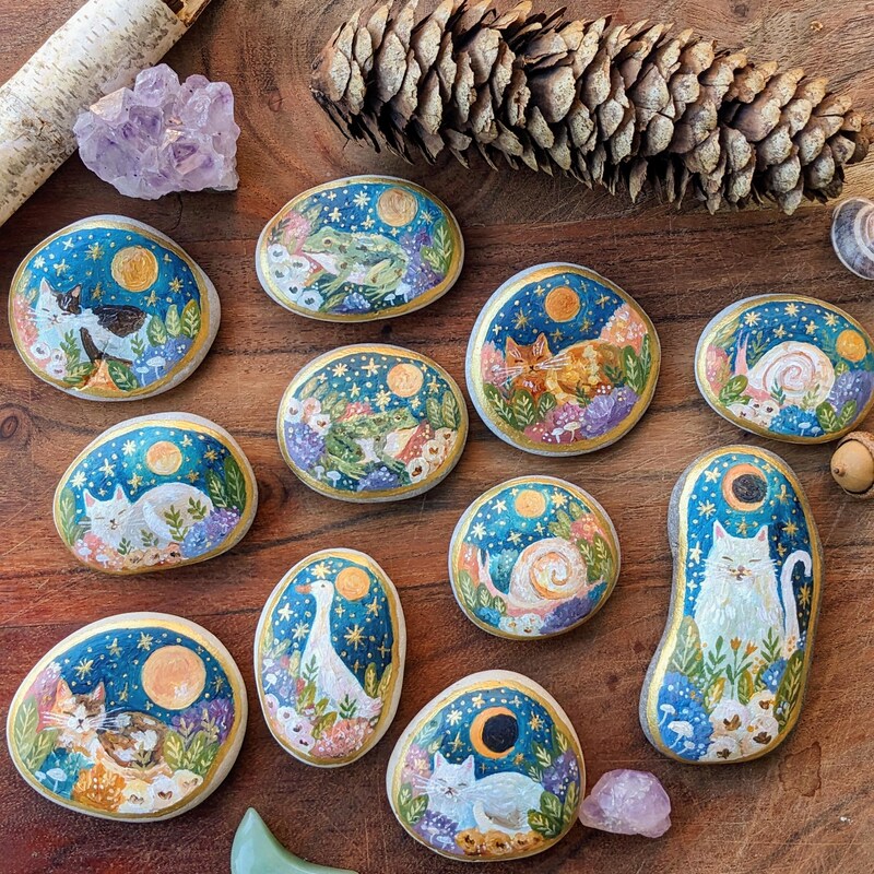 Hand Painted Stones - Etsy