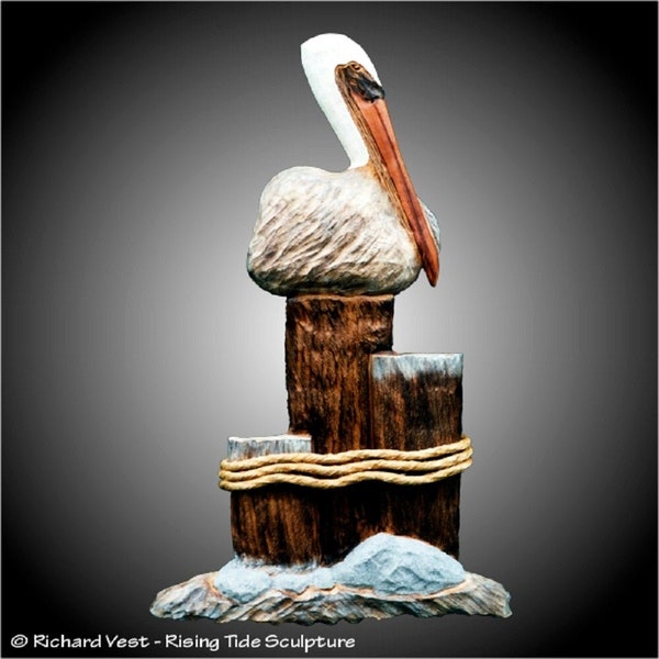 Wood Pelican - Etsy