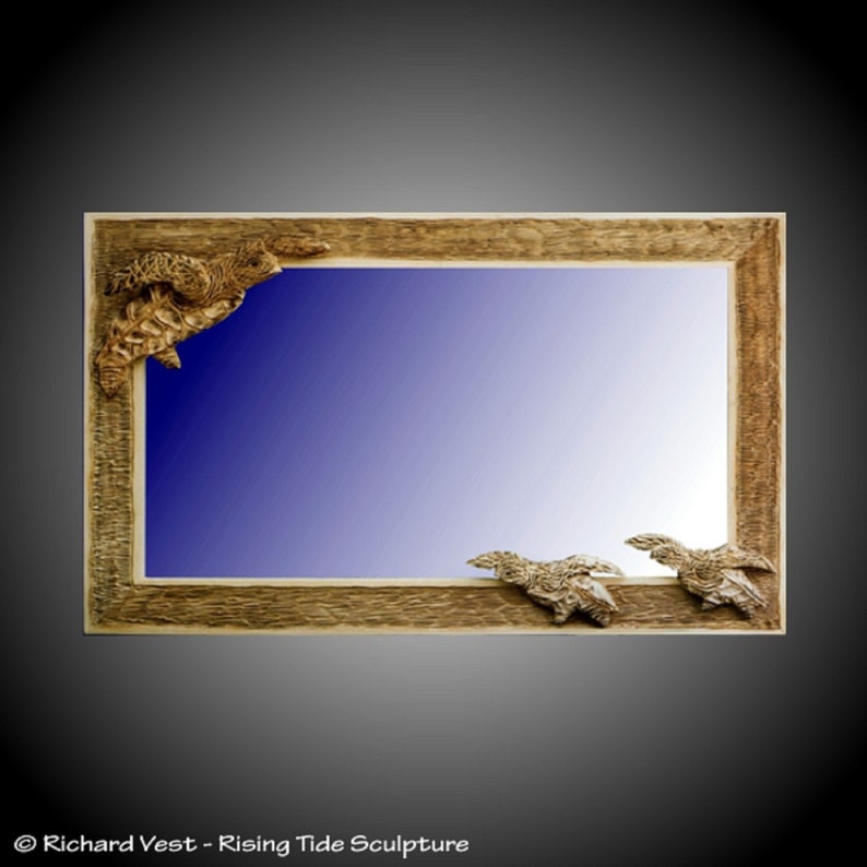 Sea Turtle Family Wall Mirror 24 X 40 | Etsy