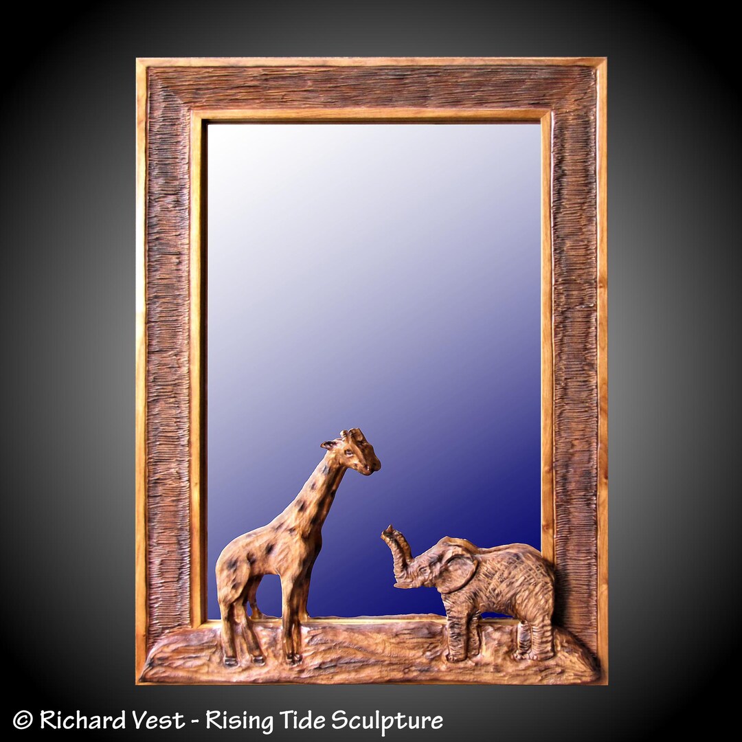 African Mirror Wall Carving Hand Made - Etsy