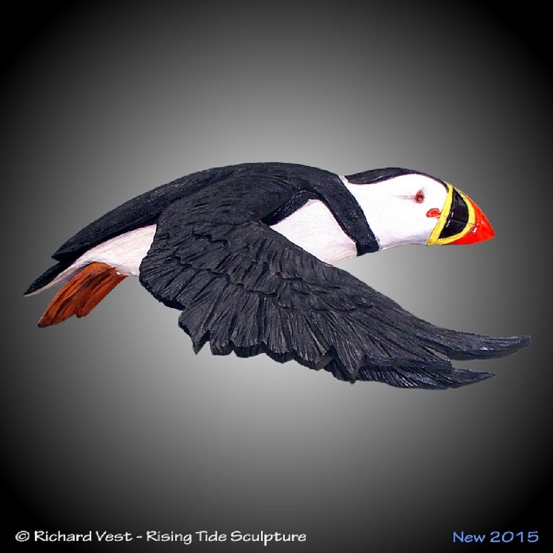 Puffins Wall Hanging Hand Carved Wood Decor Made to Order Wall ...