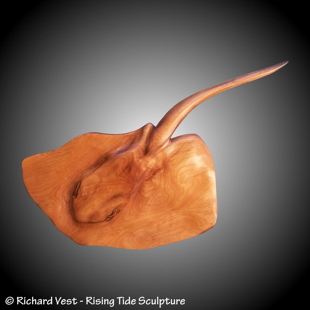 Sting Ray Version 1 Wood Wall Carving - Etsy