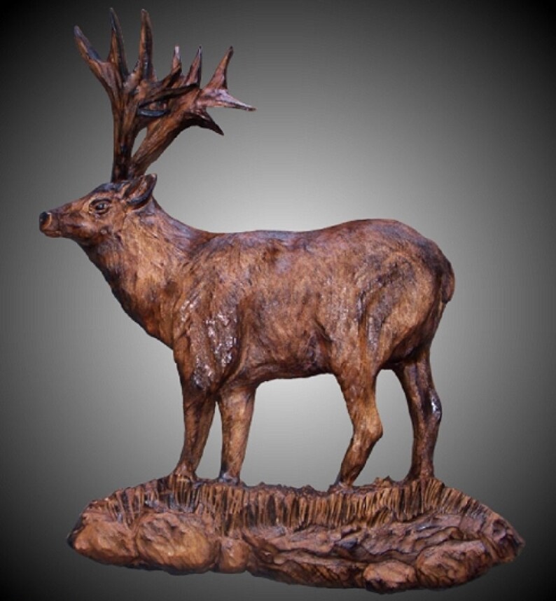 Elk Wall Carving Version 1 Facing Left - Etsy