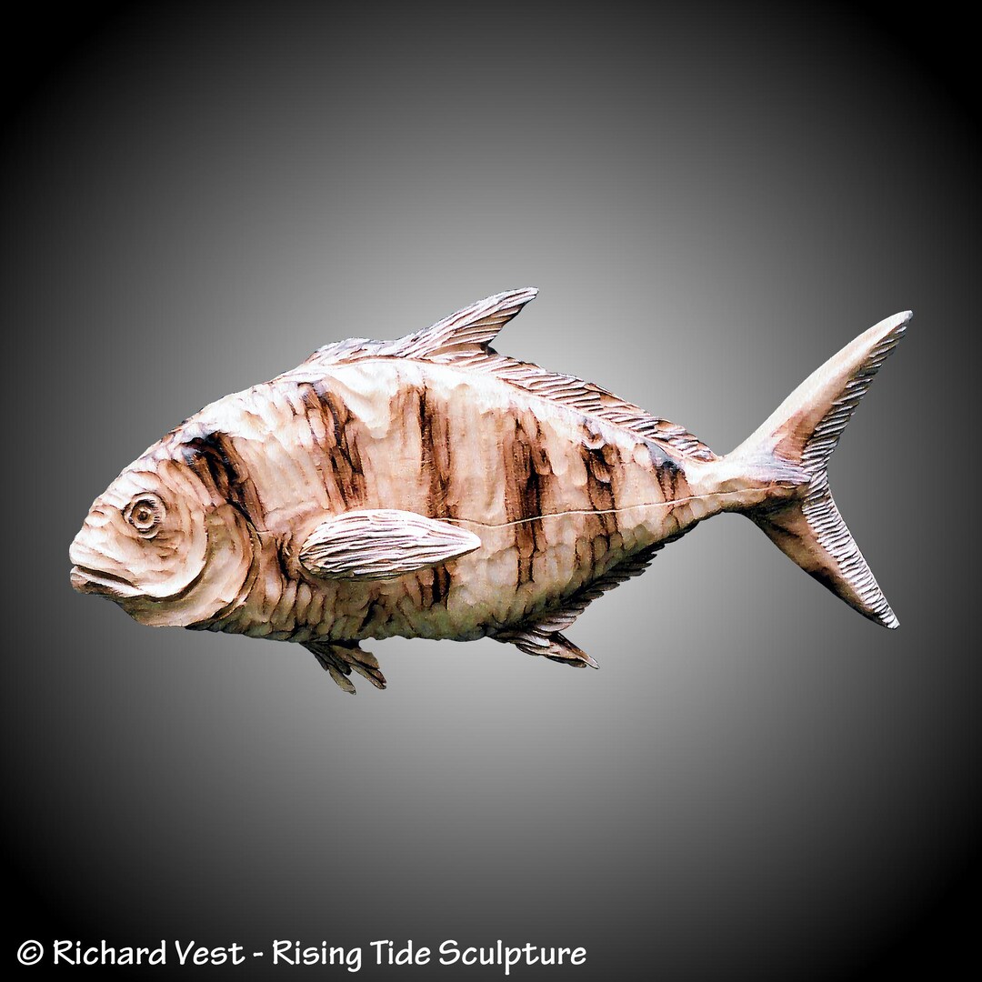 Yellow Jack Fish Wall Carving - Etsy