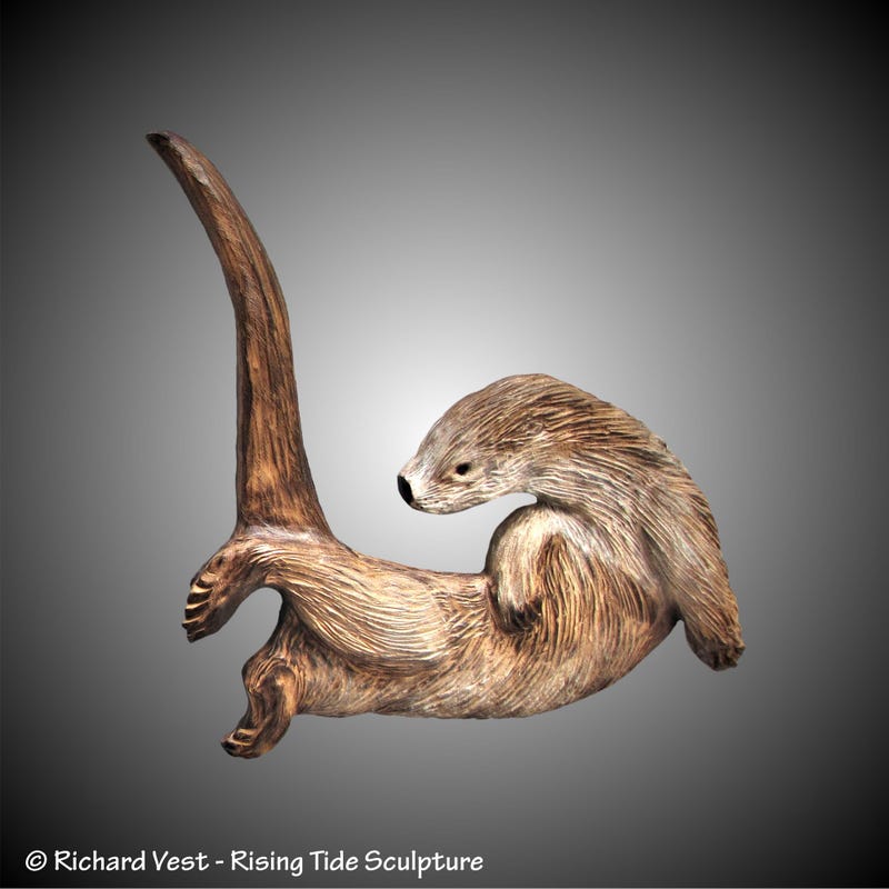 Wood Carved Wall Otter - Etsy