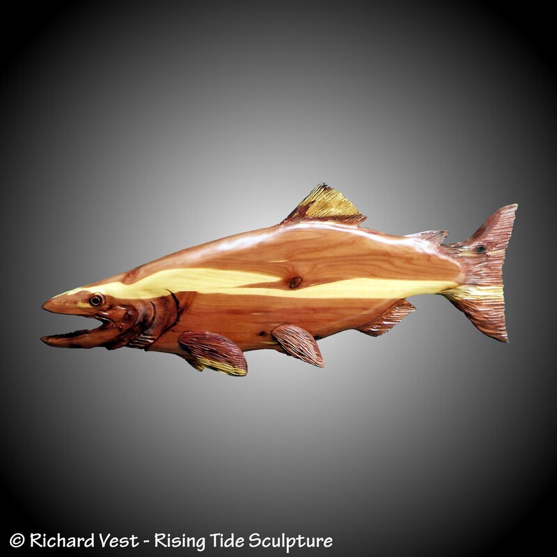 Wooden Salmon - Etsy